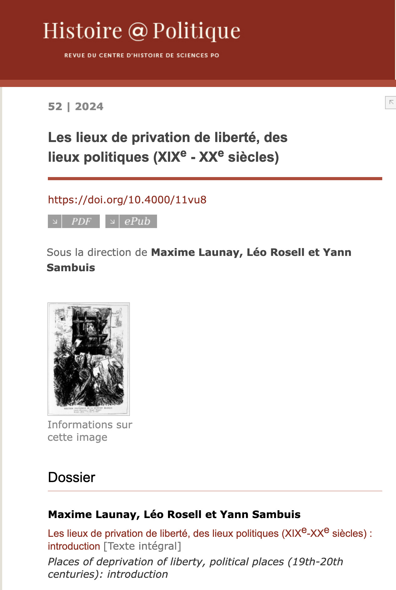 Les lieux de privation de liberté, des lieux politiques (XIXe - XXe ...